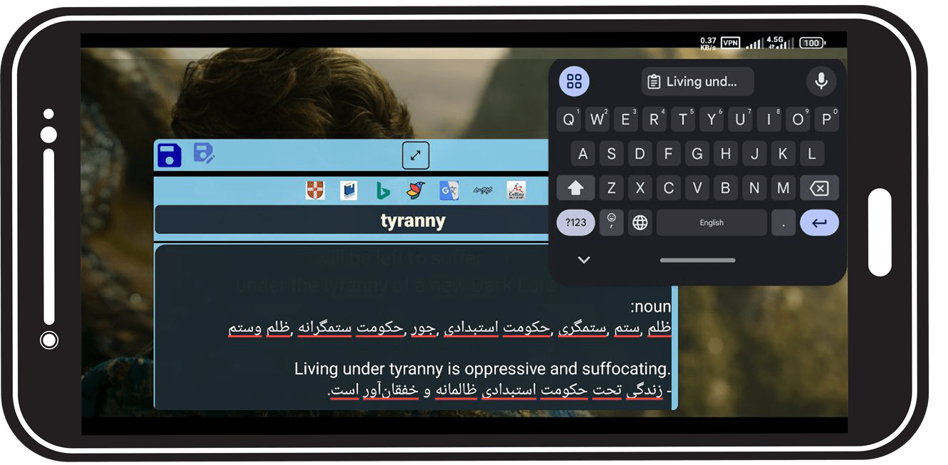 دانلود اپلیکشن یادگیری زبان با فیلم و سریال